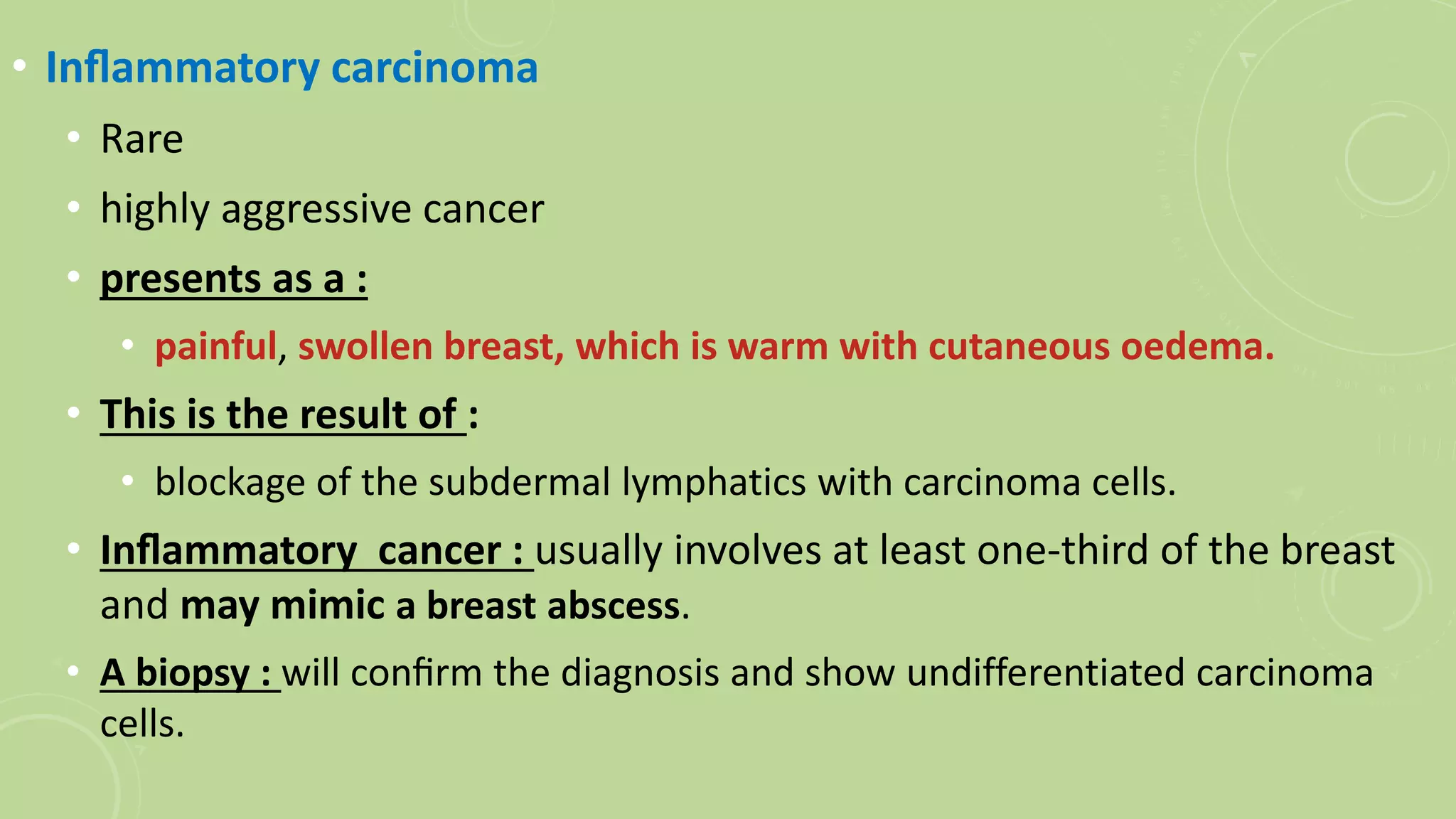Breast cancer pathology ( Ref: bailey & love 26th edition ) - | PDF