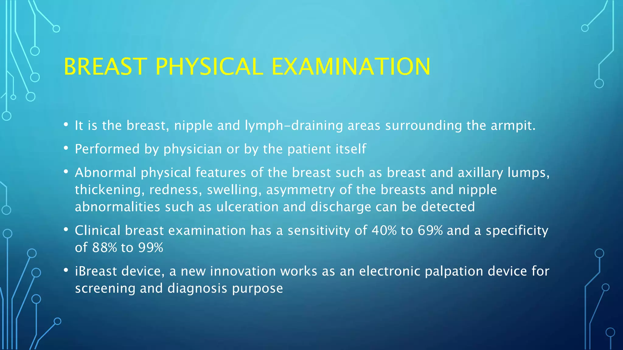 Overview of breast cancer screening and diagnosis | PPTX