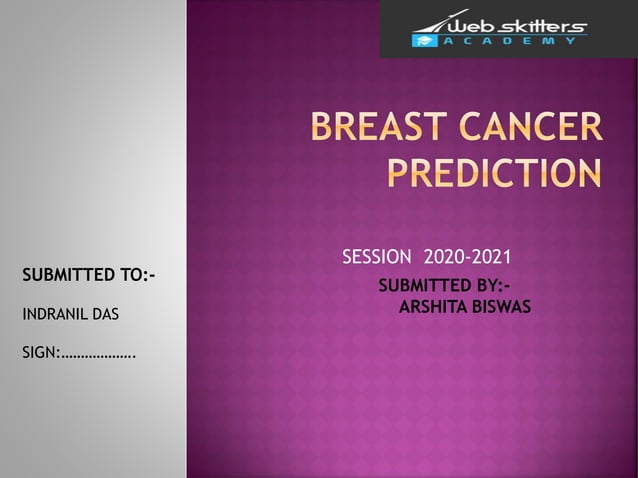 Breast Cancer Prediction Pdf Free Download
