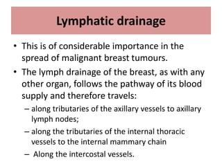 Breast cancer relevant anatomy | PPTX