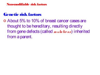 Breast cancer risk factors | PPT
