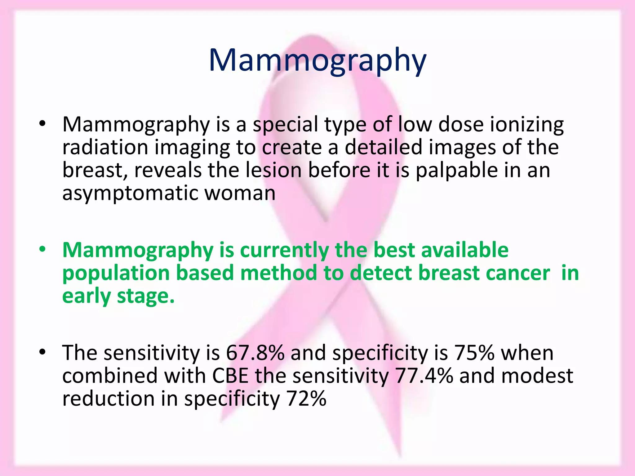 Breast cancer screening | PPTX