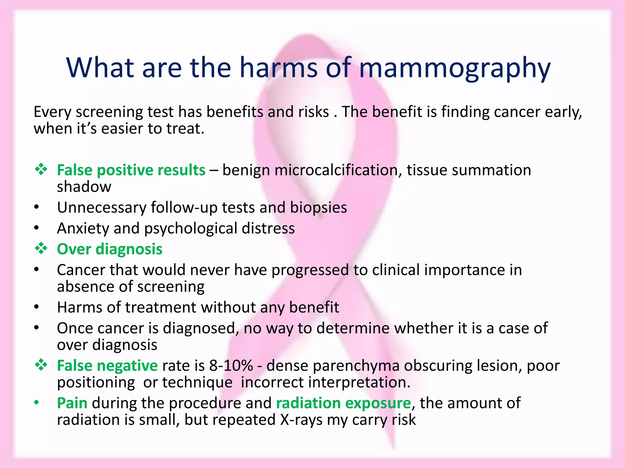 Breast cancer screening | PPTX