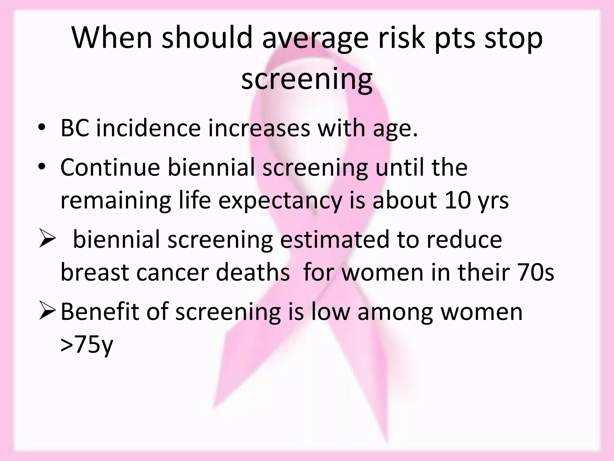 Breast cancer screening | PPTX