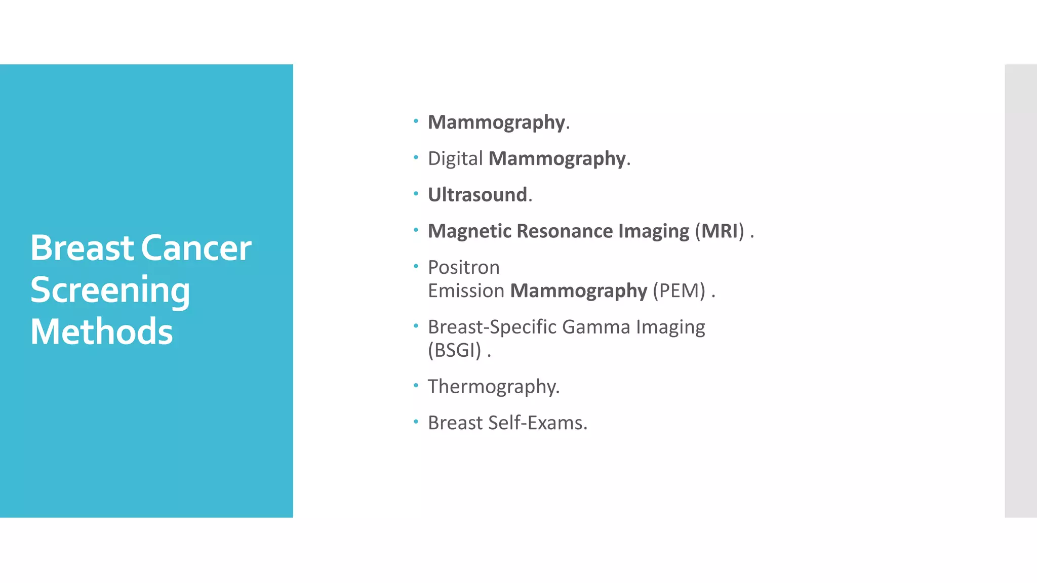 Breast cancer screening | PPTX