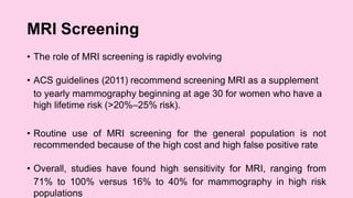 Breast cancer screening and prevention | PPTX