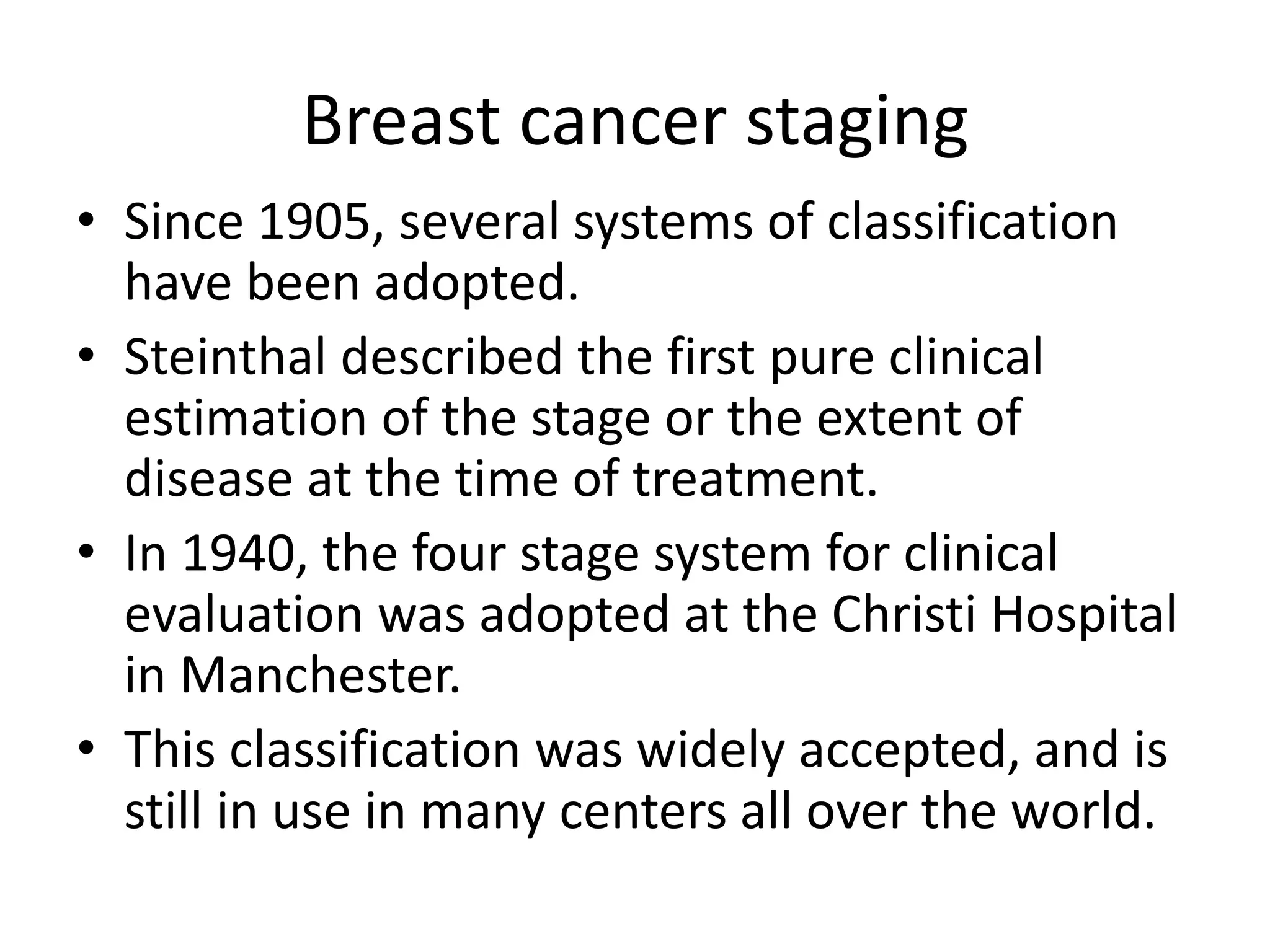 Breast cancer staging | PPTX