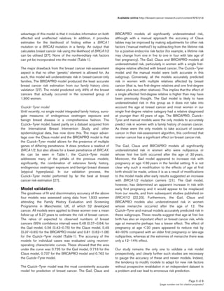 Breast ca risk | PDF | Cancer | Diseases and Conditions