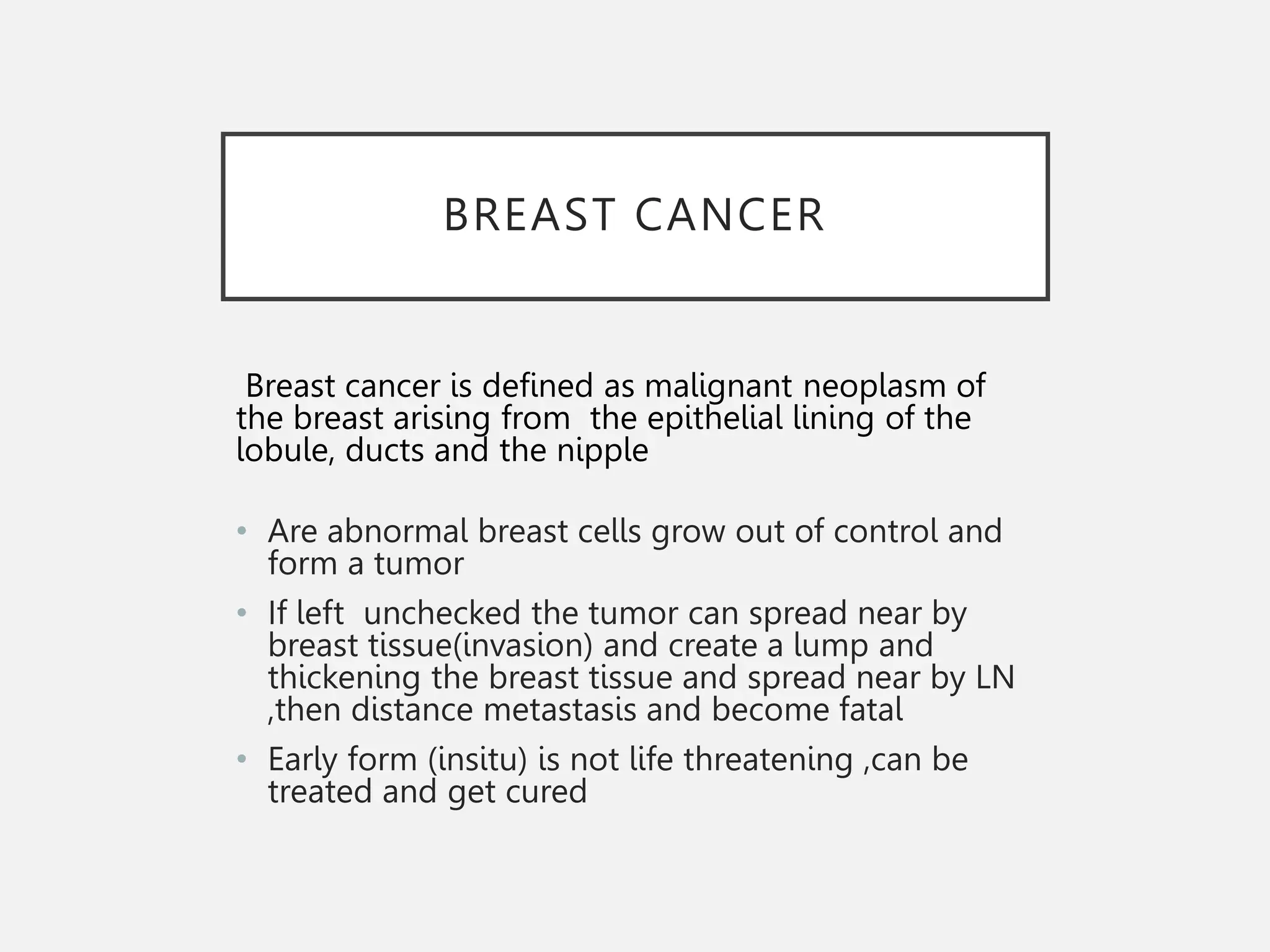 BREAST CA SCREENING for beginners newers | PPTX