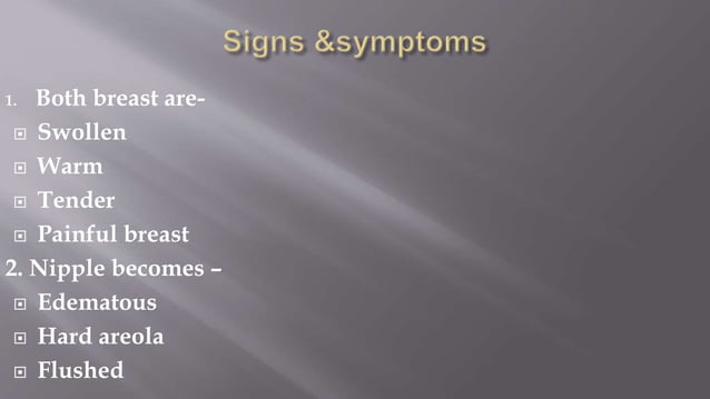 $ Breast engorgement $ | PPTX | Pregnancy | Reproductive Health