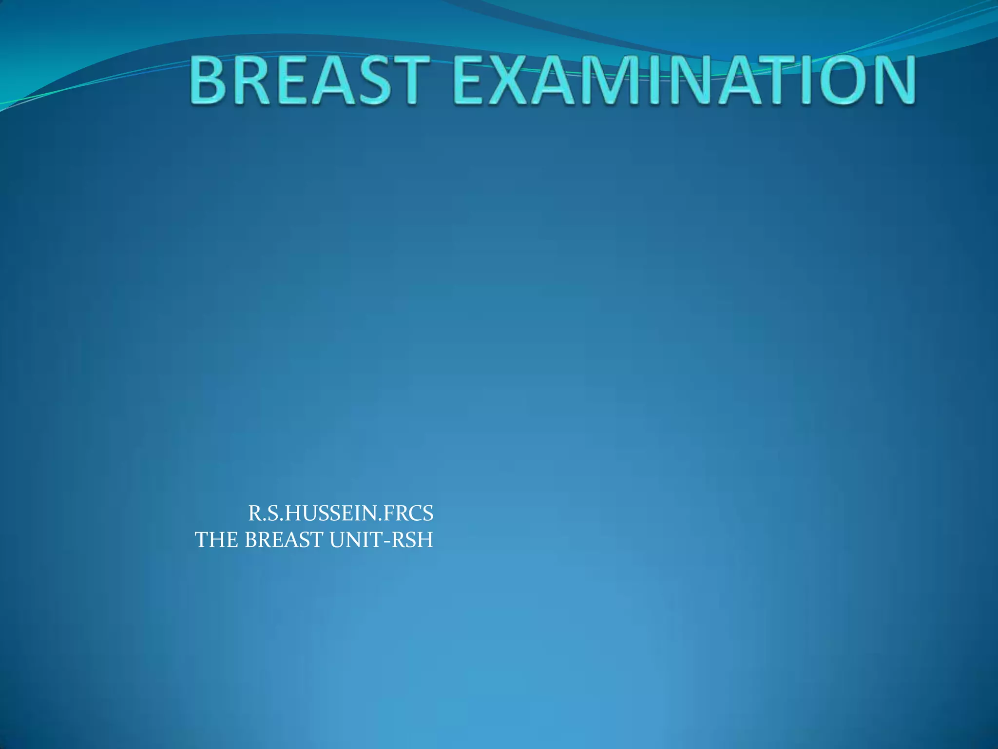Breast Examination | PPT