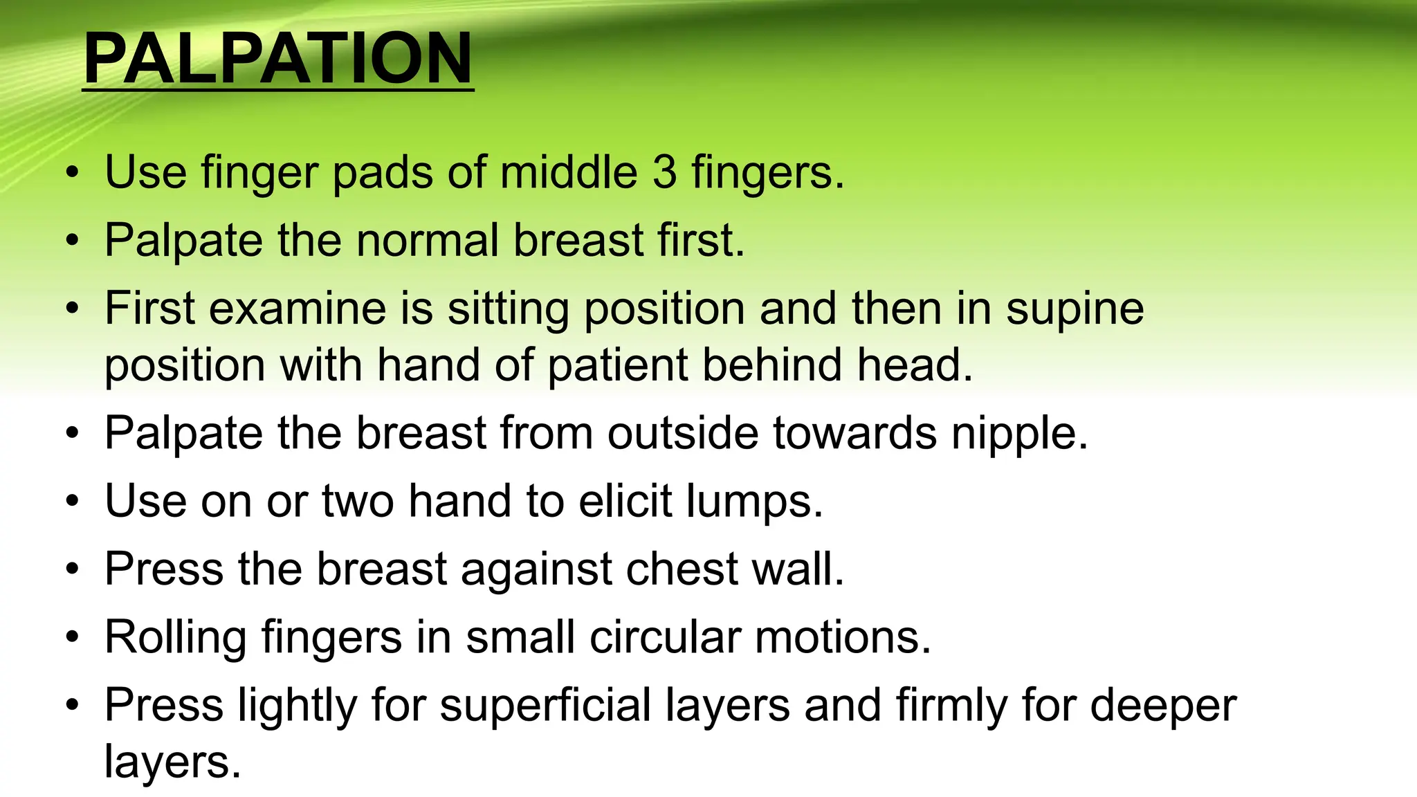 Breast Examination.pptx examination of axillary lymph node | PPTX