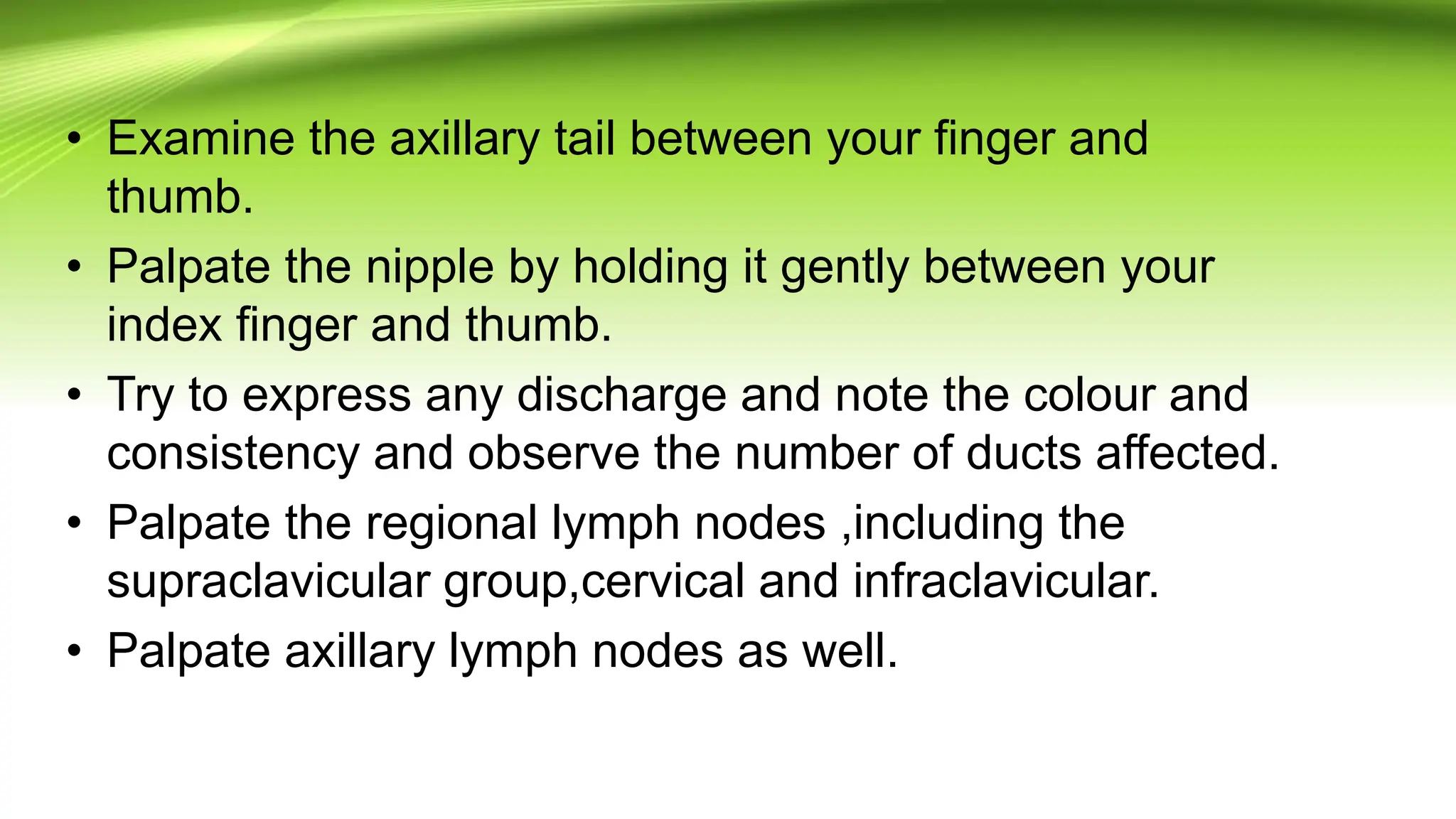 Breast Examination.pptx examination of axillary lymph node | PPTX