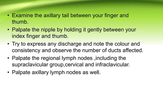 Breast Examination.pptx examination of axillary lymph node | PPTX ...