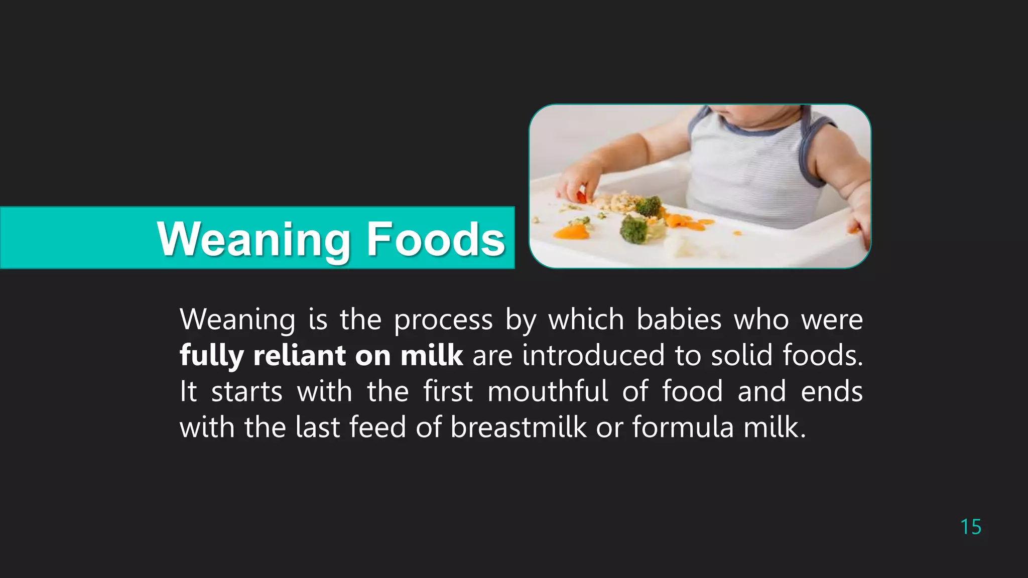 Breastfeeding and Weaning Foods | PPTX