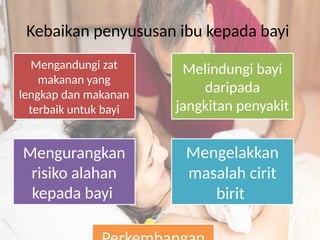 kelebihan dan kepentingan susu ibu. cara cara penyususan ibu | PPT