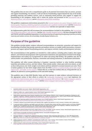 Breastfeeding: protecting, promoting and supporting in facilities WHO | PDF