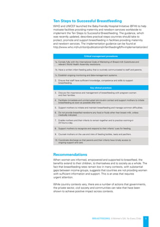 Breastfeeding: a mother's gift, for every child UNICEF | PDF