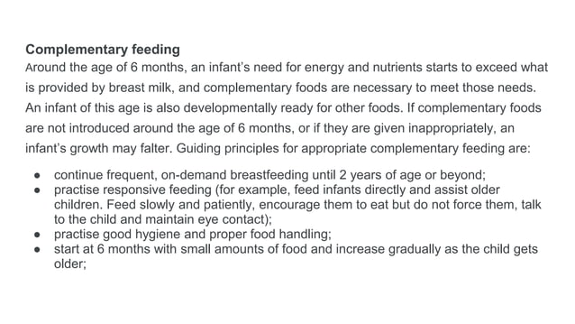 BREASTFEEDING COMPLEMENTARY FEEDING AND IYCF (2).pptx | Pregnancy ...