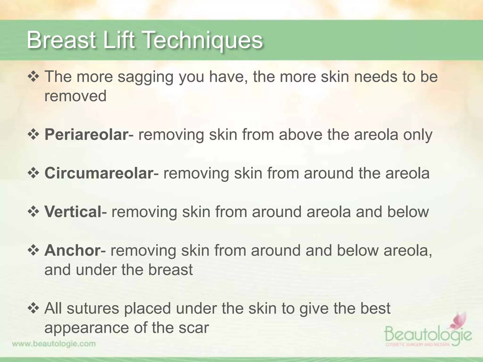 Breast lift and reduction by Beautologie Dr Darshan Shah | PPTX