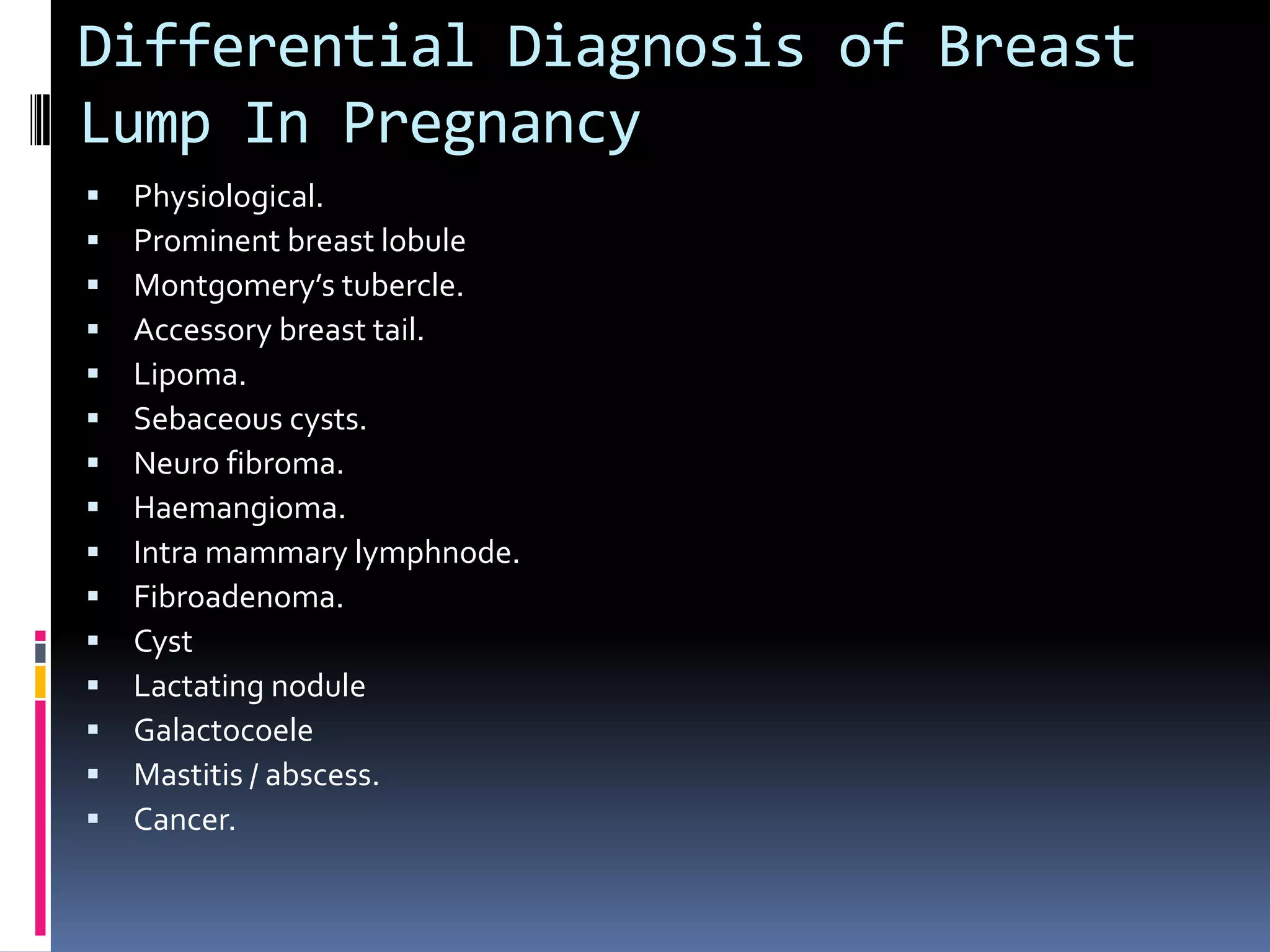 Breast lumps in pregnancy | PPTX
