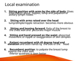 Breast Lump Presenting IN the OPD - Clinical Evaluation ( history and ...