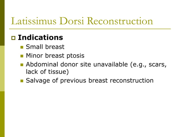 breast reconstruction techniques detailed | PPT