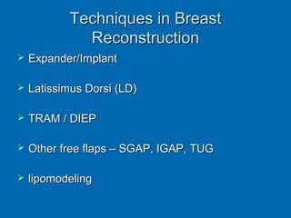 Breast Reconstruction | PPT