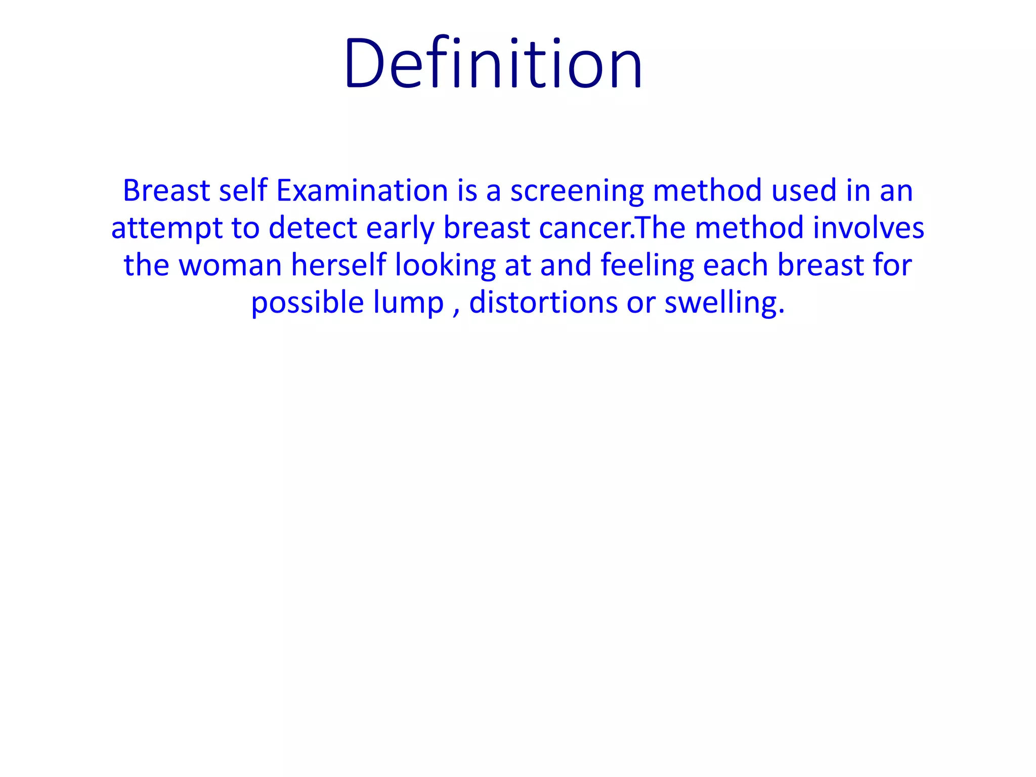 Breast self examination | PPTX