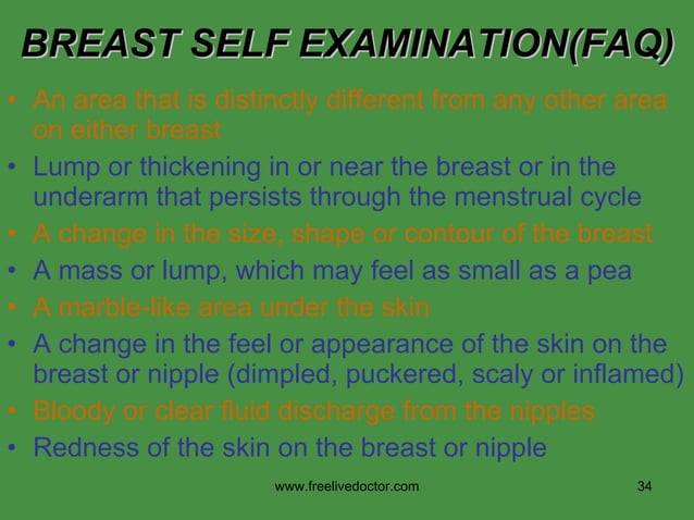 Breast Self Examination Ppt