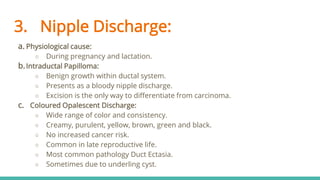 Breast Tissue Disorders | PPTX