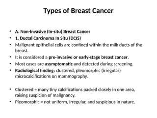 breast tumor - invasive and non-invasive | PPTX