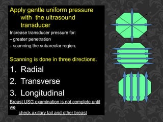 Breast ultrasound techniques | PPTX