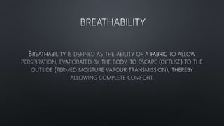 Breathability of fabric | PPTX | Style & Fashion