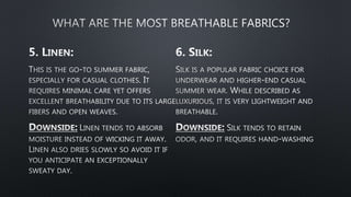 Breathability of fabric | PPTX | Style & Fashion