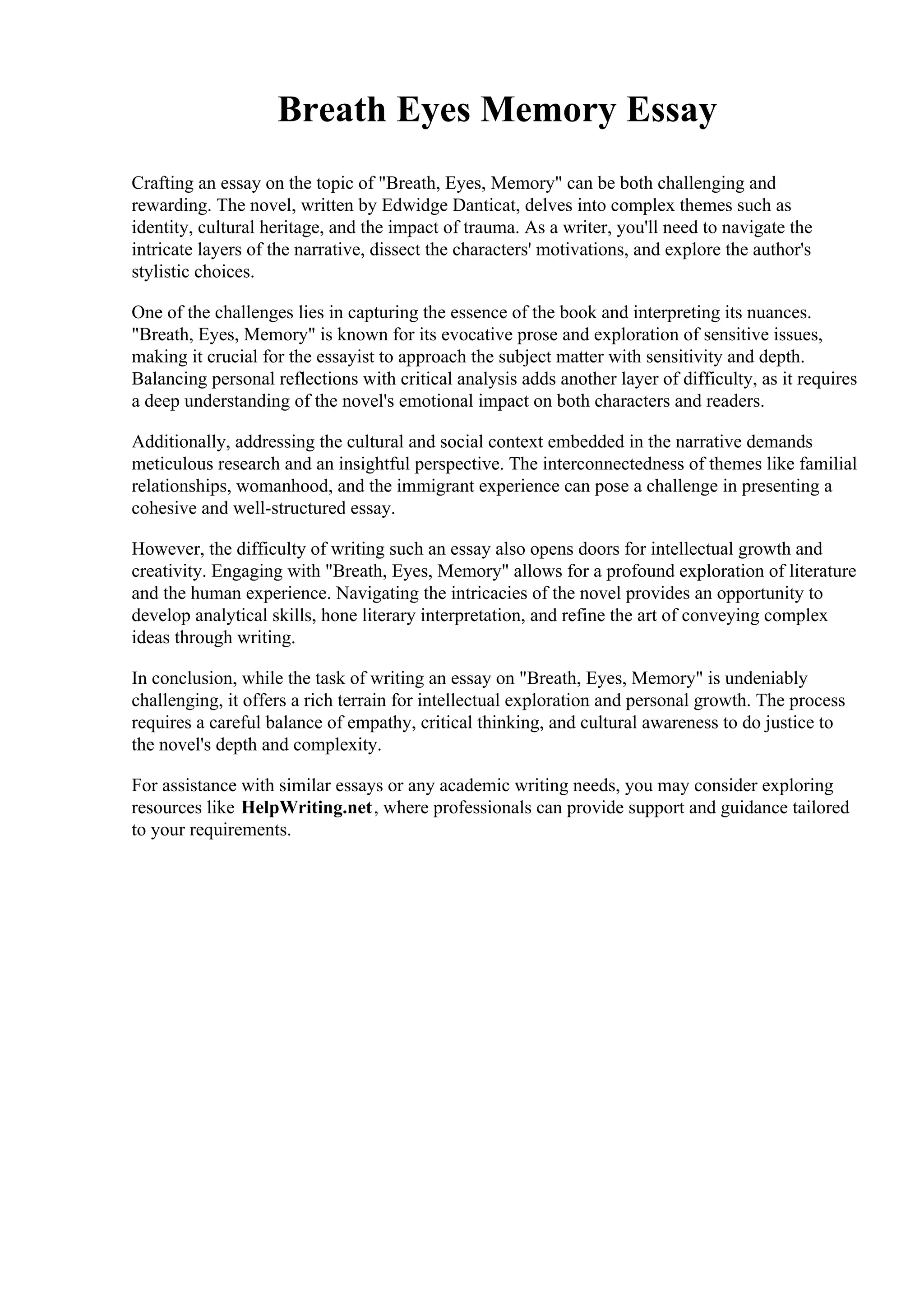 Breath Eyes Memory Essay.pdf