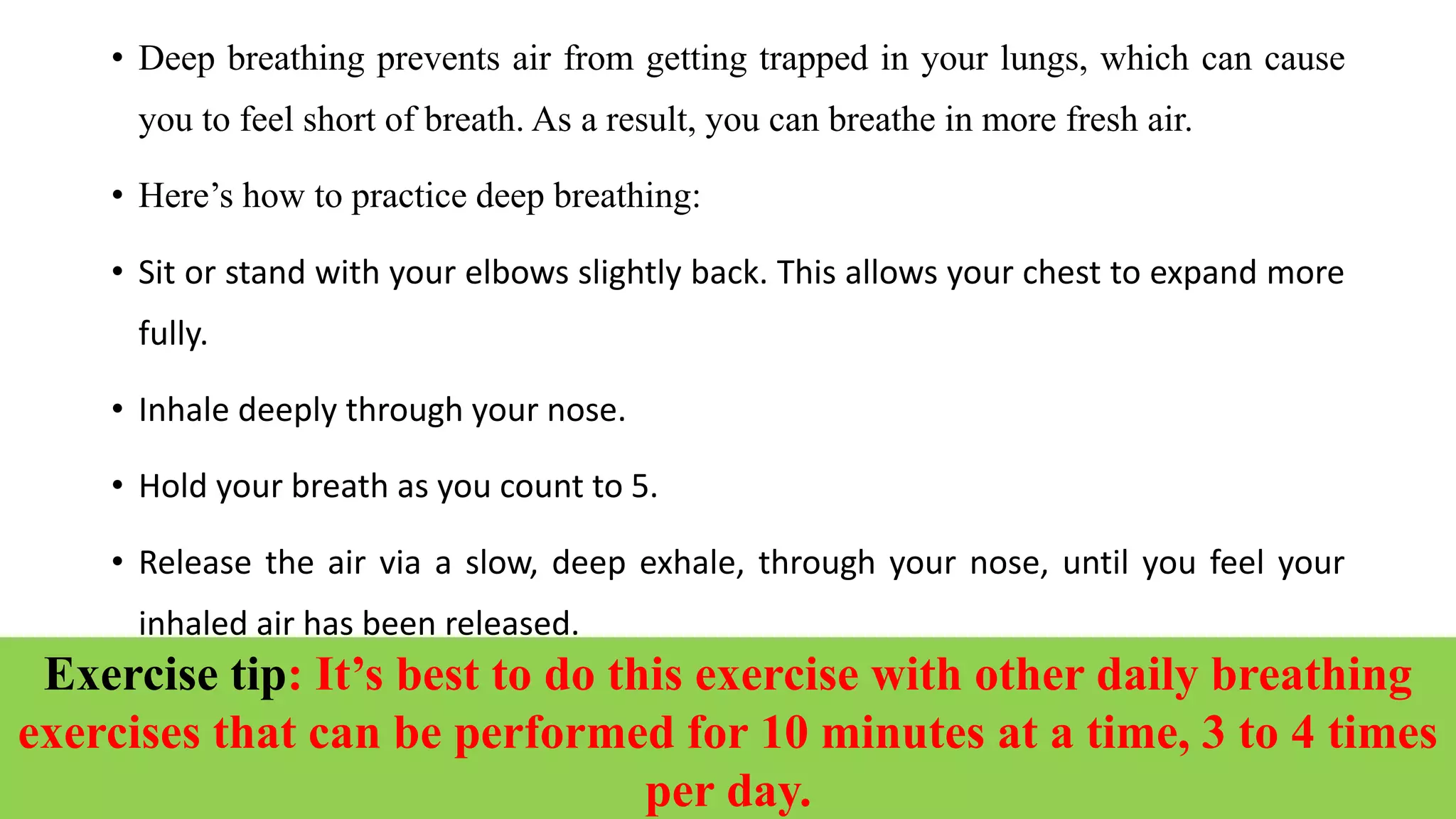 Breathing and coughing exercises | PPTX