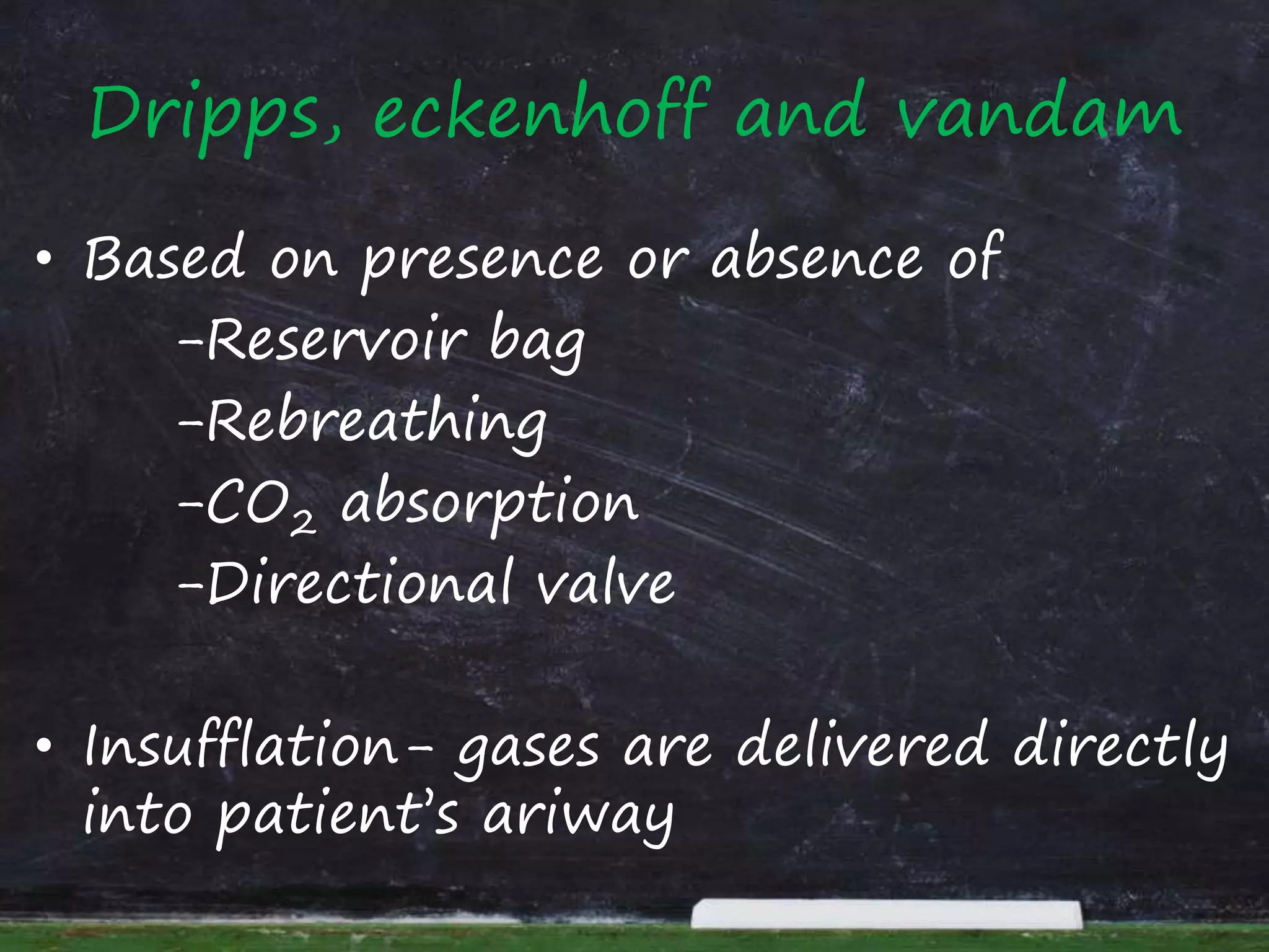 anaesthesia Breathing circuits and its classification and functional ...