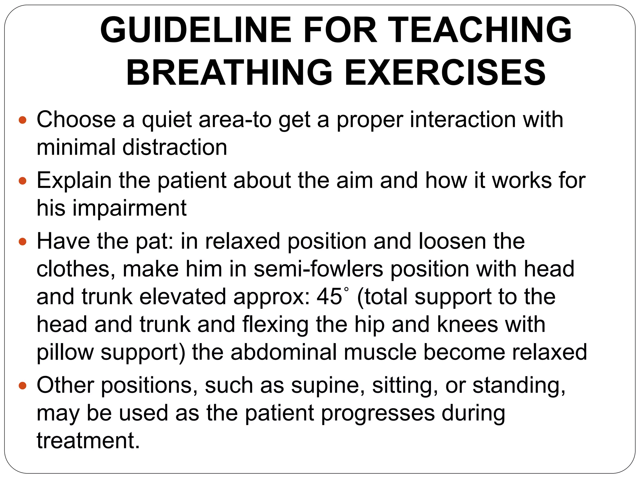 Breathing Exercise Rahul AP BPT,MPT (CRD&ICU) LIAHS Kannur | PPTX