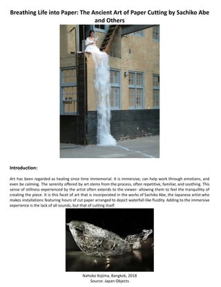 Breathing Life into Paper_ The Ancient Art of Paper Cutting by Sachiko ...