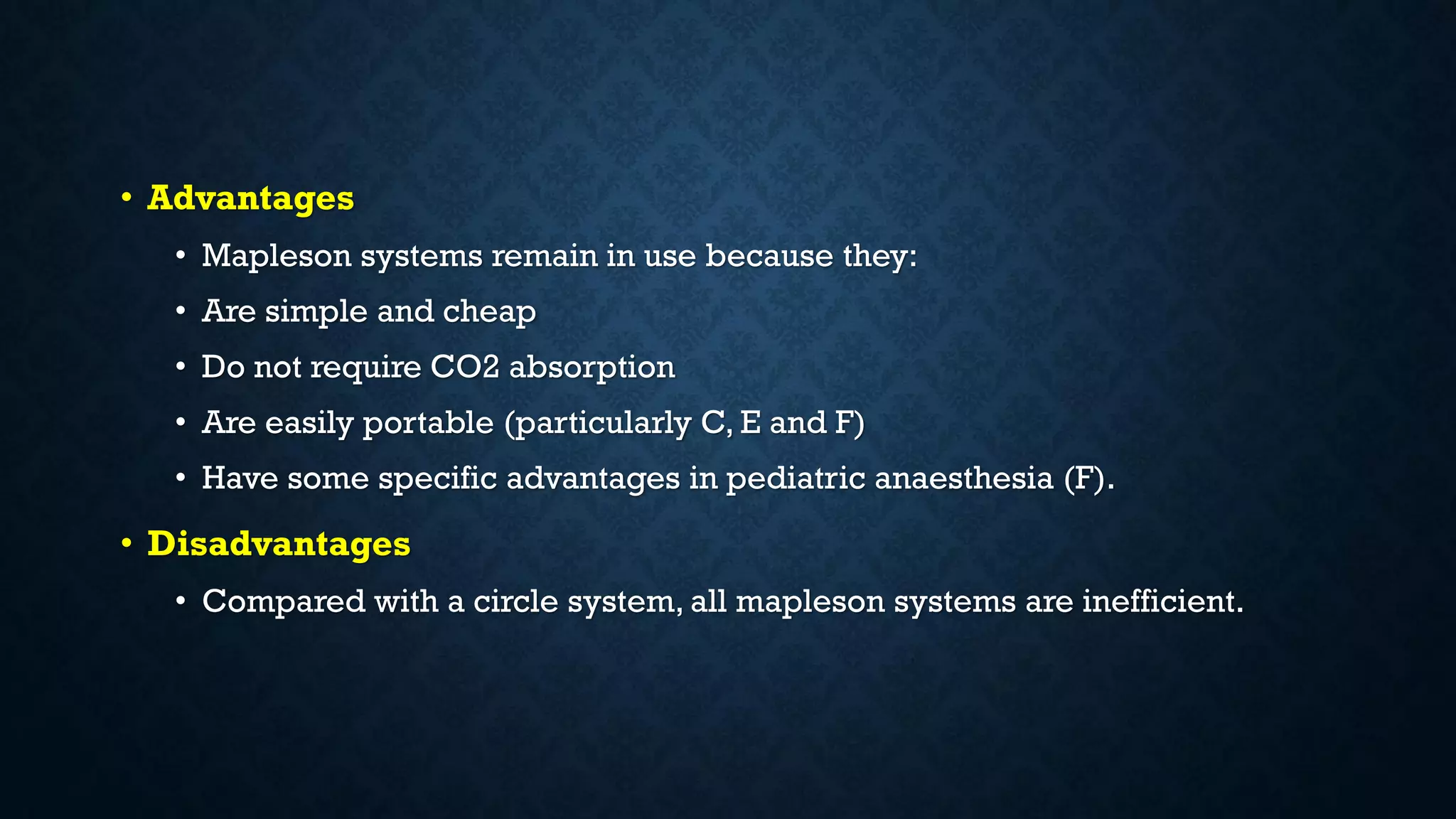 Breathing systems - Mapleson Classification | PDF