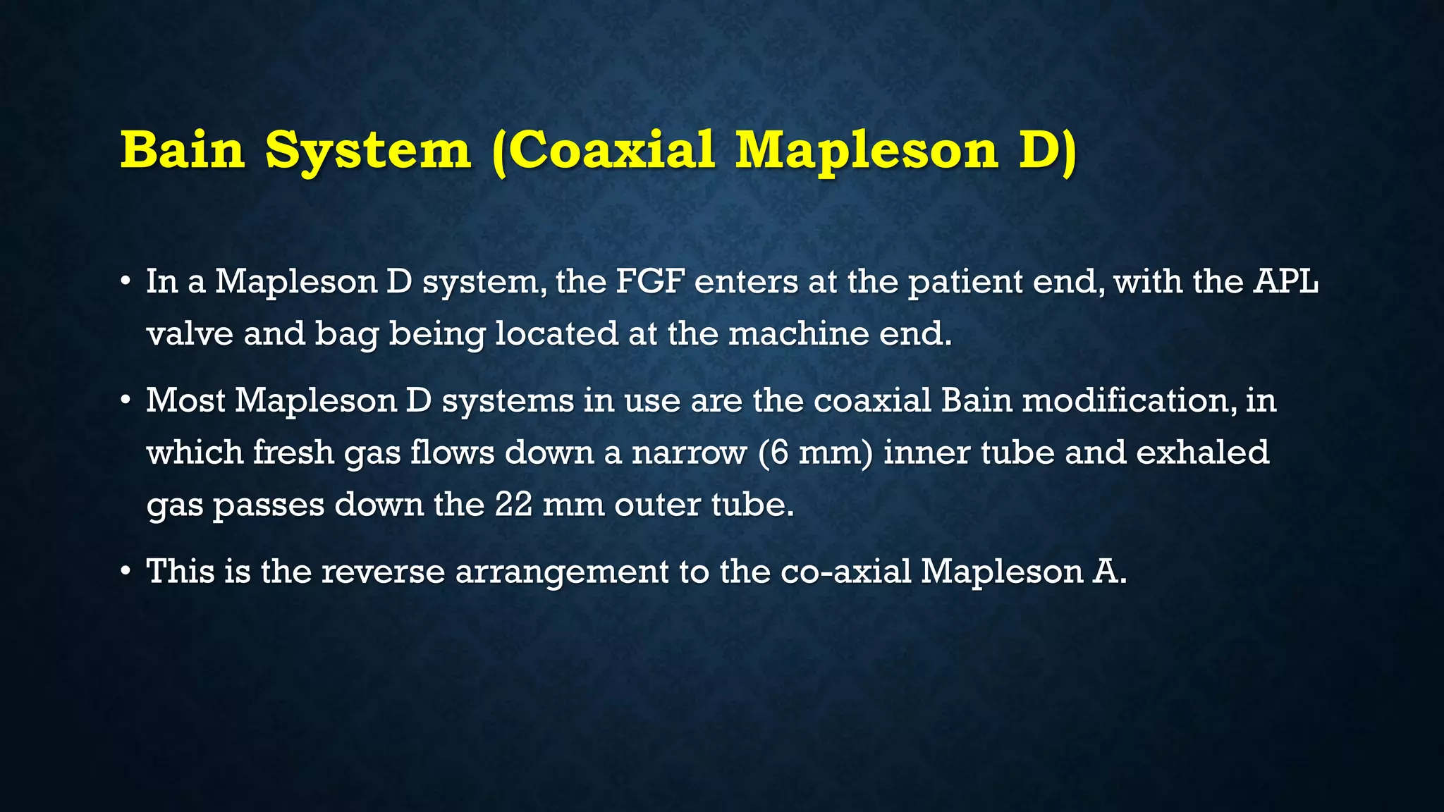 Breathing systems - Mapleson Classification | PDF