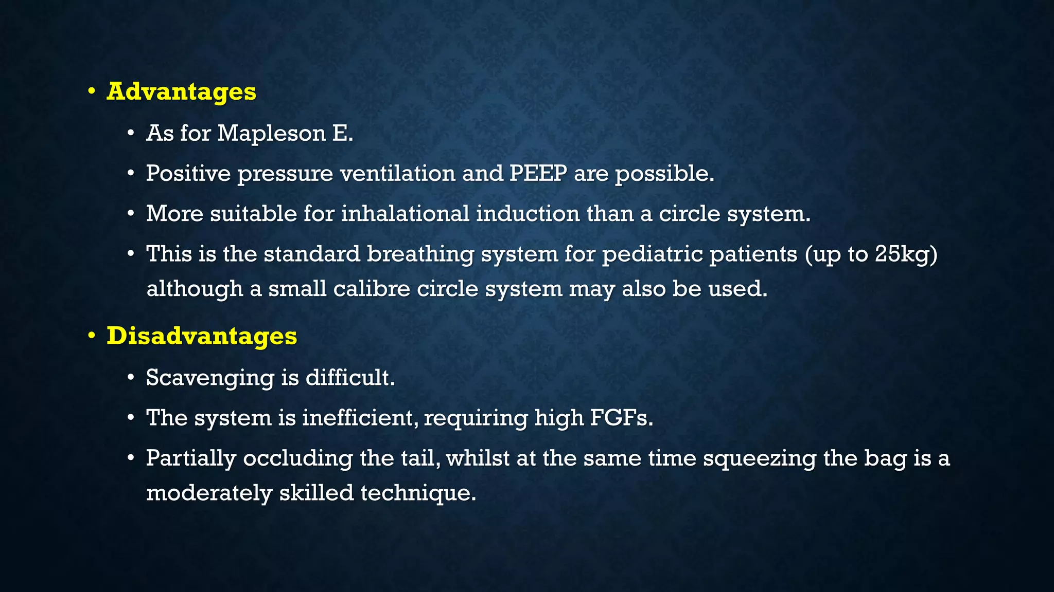Breathing systems - Mapleson Classification | PDF