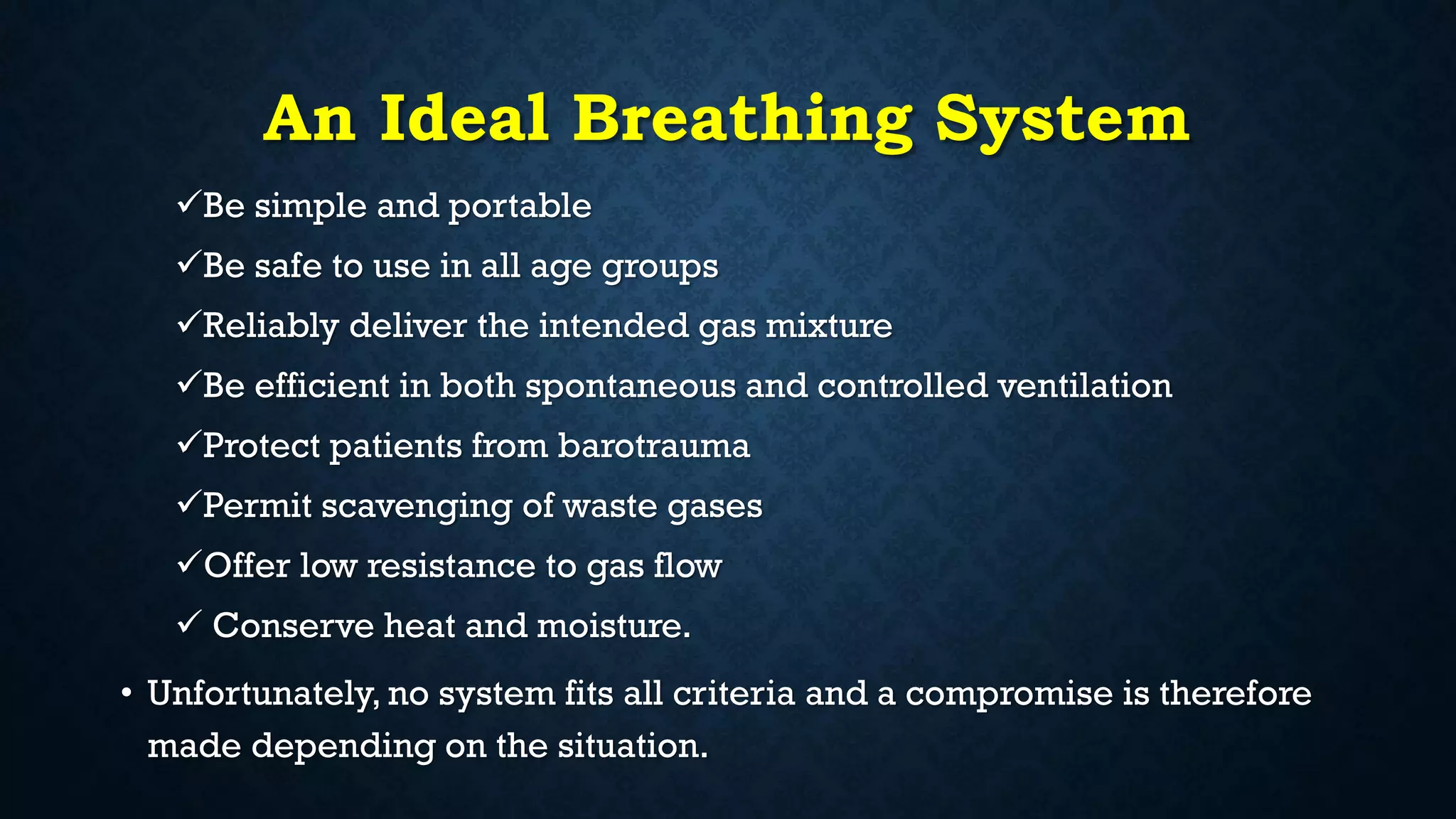 Breathing systems - Mapleson Classification | PDF
