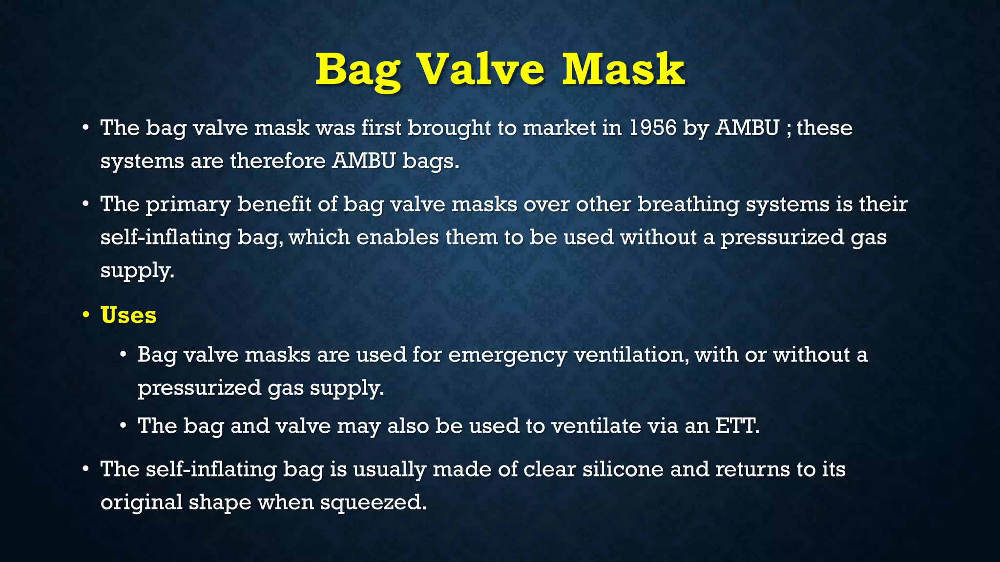 Breathing systems - Mapleson Classification | PDF