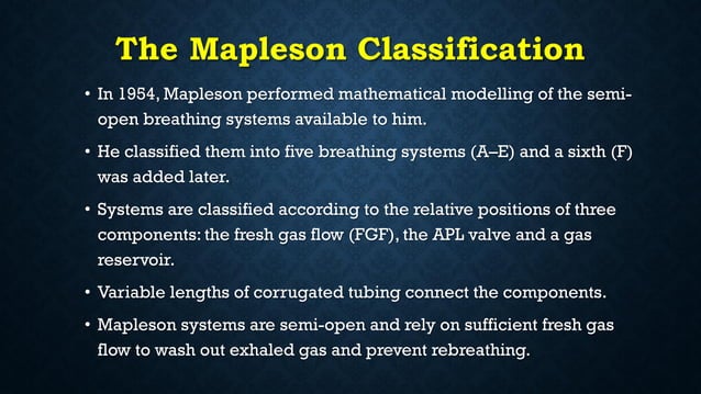 Breathing systems - Mapleson Classification | PDF