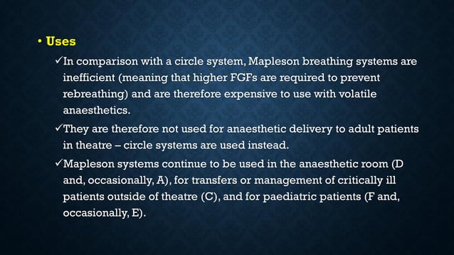 Breathing systems - Mapleson Classification | PDF