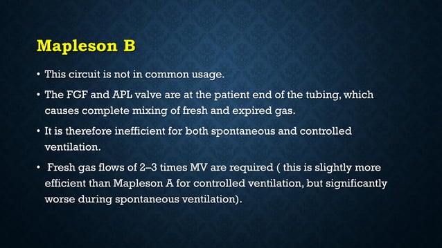 Breathing systems - Mapleson Classification | PDF