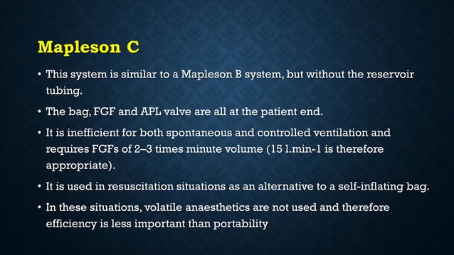 Breathing systems - Mapleson Classification | PDF