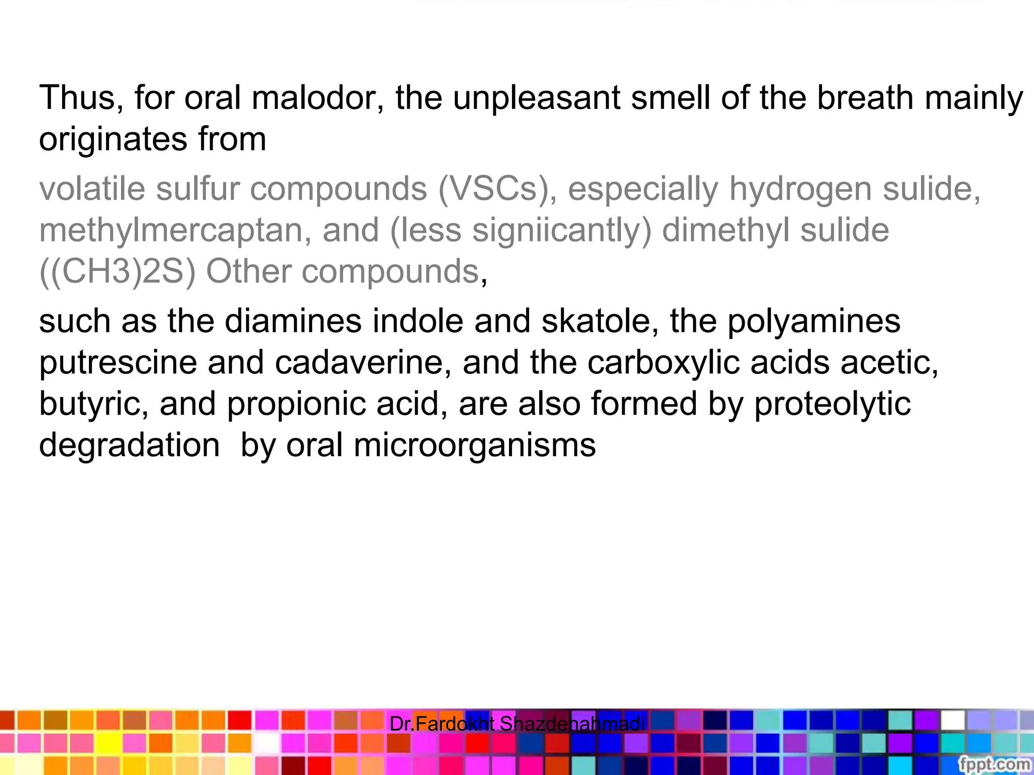 Breath malodor,halitosis ,shazdehahmadi | PPTX